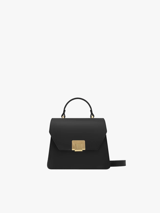 Black small elegant women's handbag